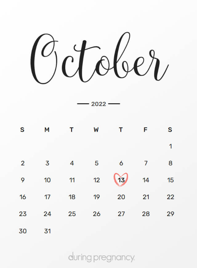 October 13 2022 Calendar