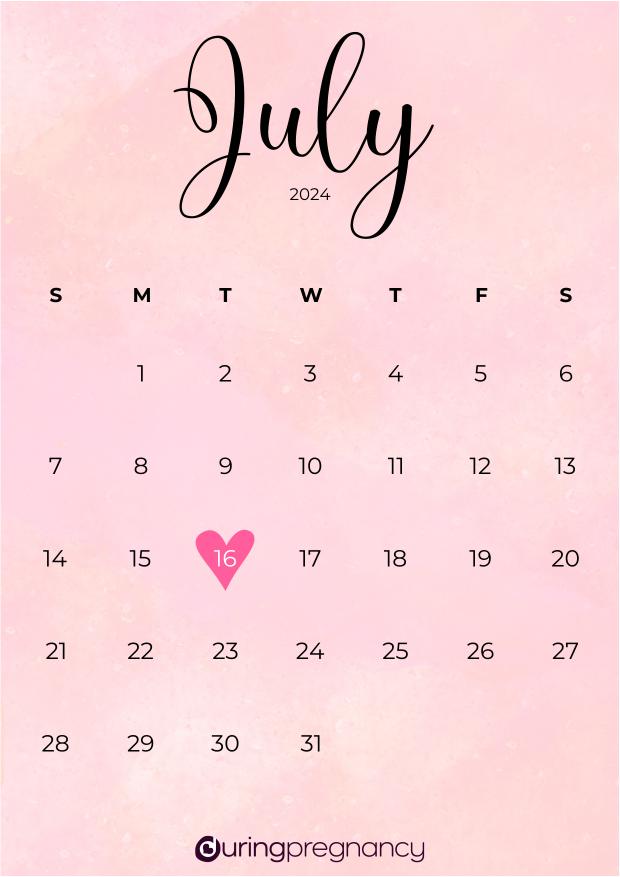 Your Due Date July 16 2024
